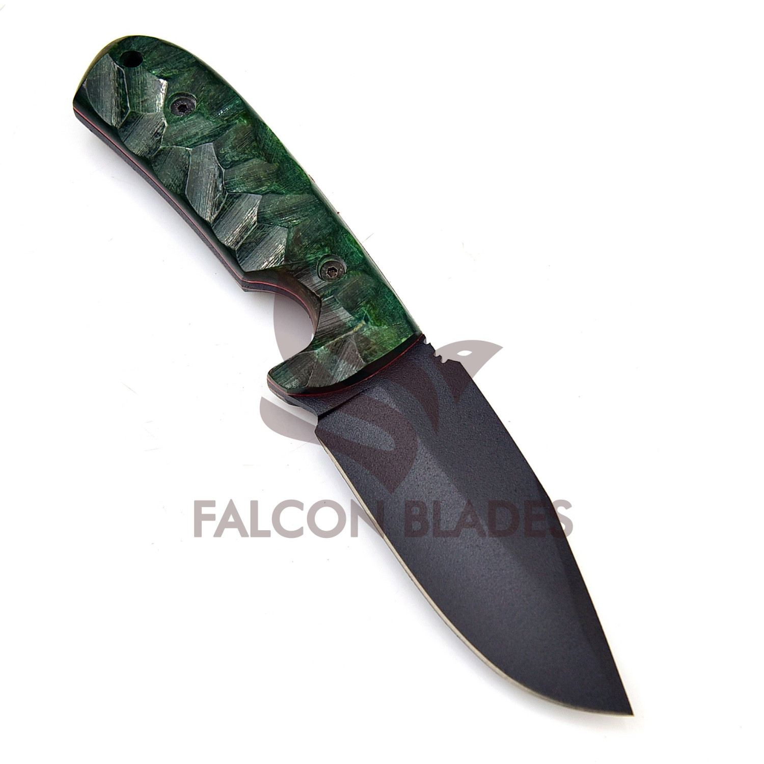carbon steel powder coated/black oxide blade, skinner, knife, hunting ...