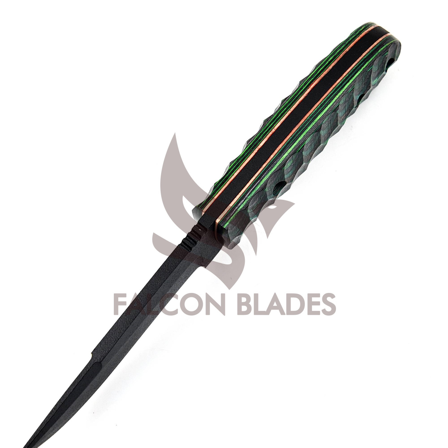 carbon steel powder coated/black oxide blade, skinner, knife, hunting ...