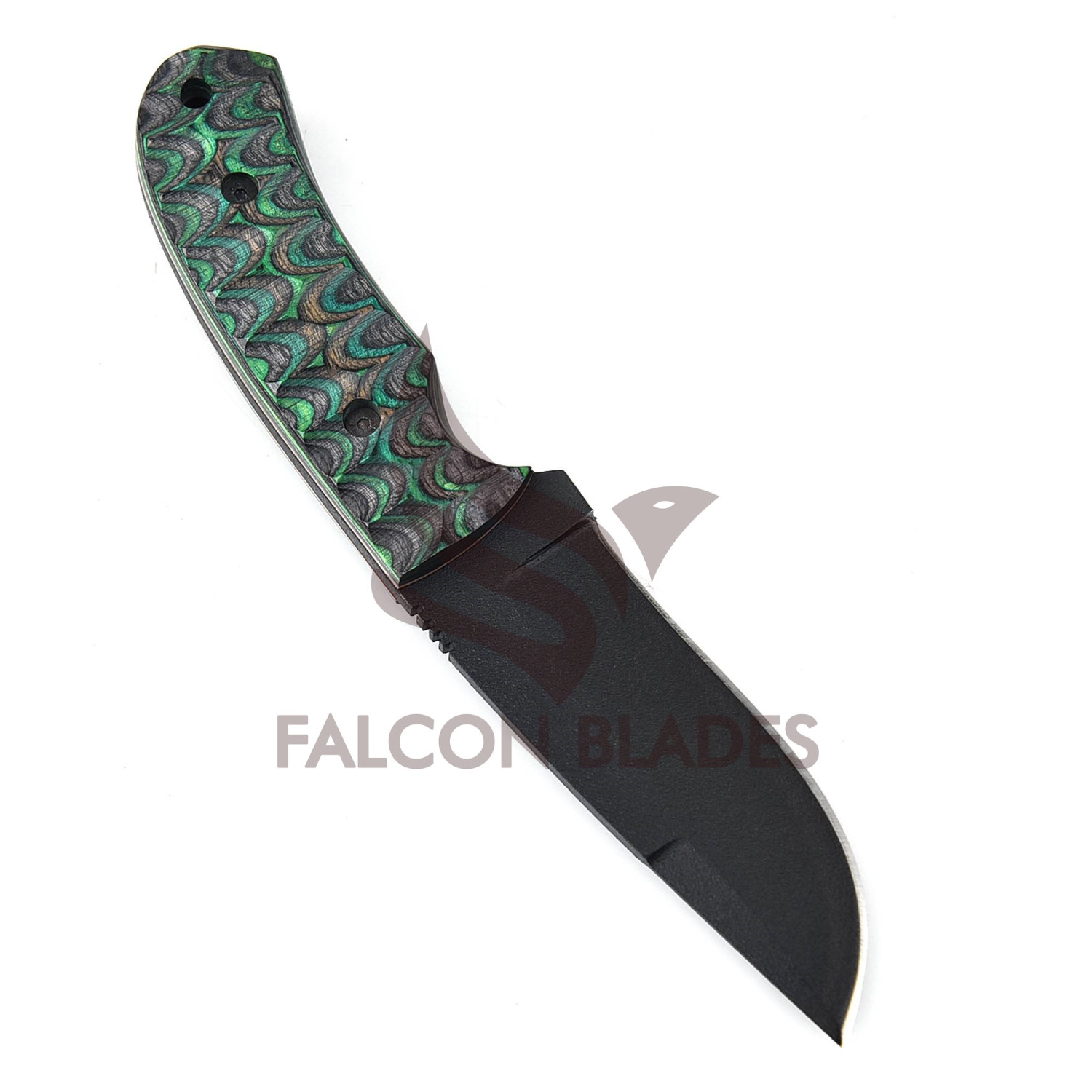 carbon steel powder coated/black oxide blade, skinner, knife, hunting ...